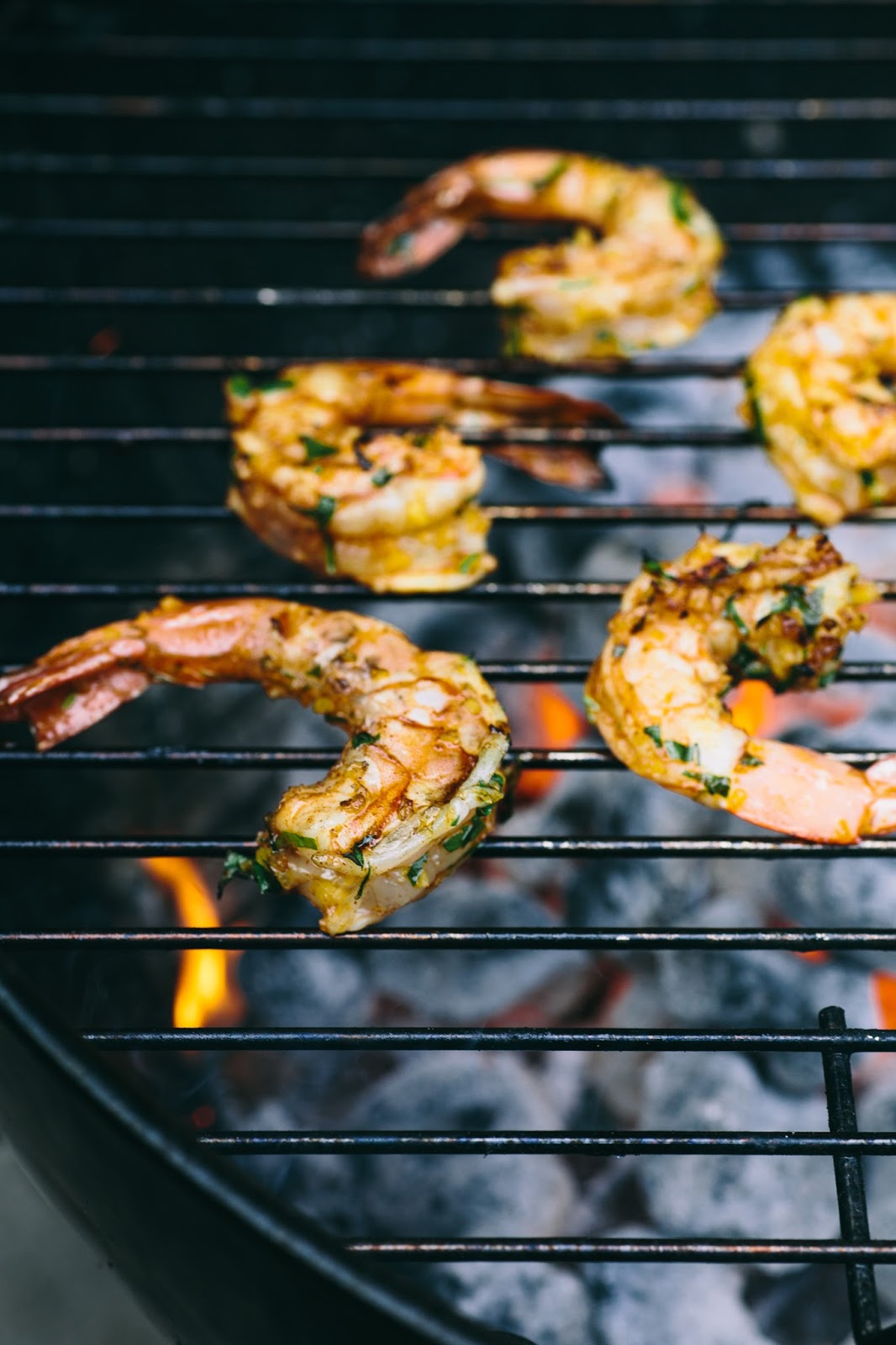 numie abbot: grilled shrimp & apricot risotto