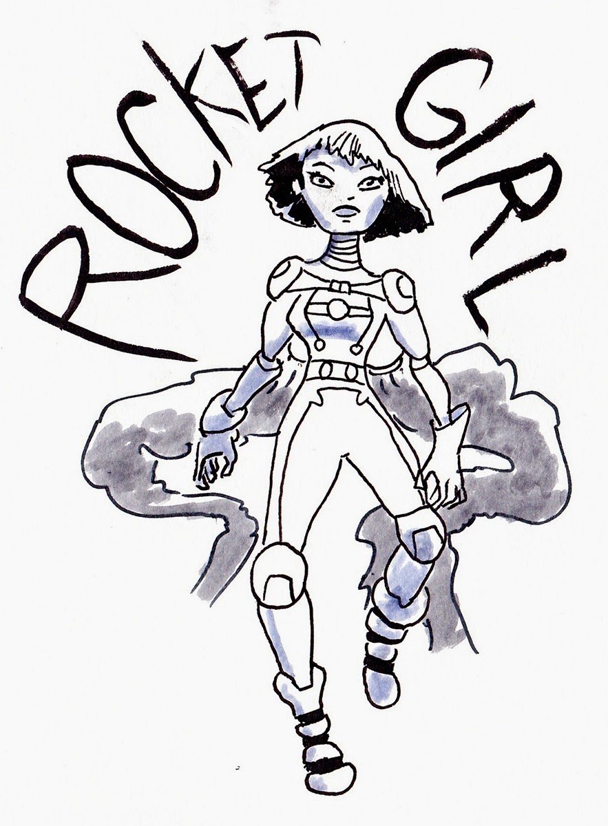 Sketched Screenings: Sketched Comic: Rocket Girl