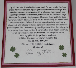 Helles kort: 4-års bryllupsdags kort (Blomster-bryllupsdag)