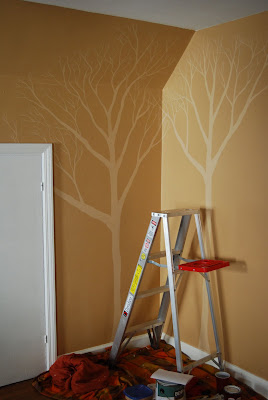 Catty-Corner Cottage: Trees in the Bedroom