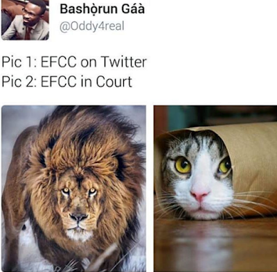 This shot at EFCC though