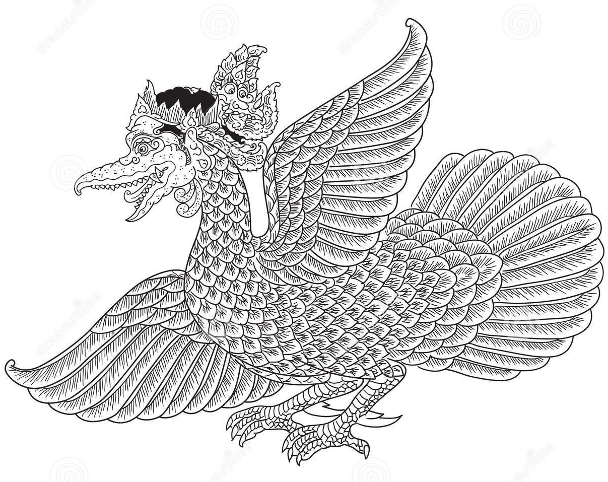 22+ Contoh Gambar Mewarnai Burung Garuda, Yang Banyak Di Cari!