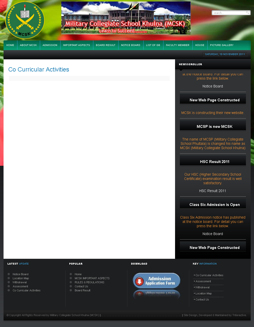 Military Colligiate School, Phultala, Khulna.: MCSK.ORG >> updated
