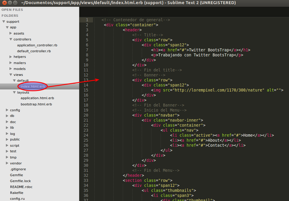 Un Desarrollo Empieza Pero Nunca Acaba Layout En Ruby On Rails Con Bootstrap De Twitter