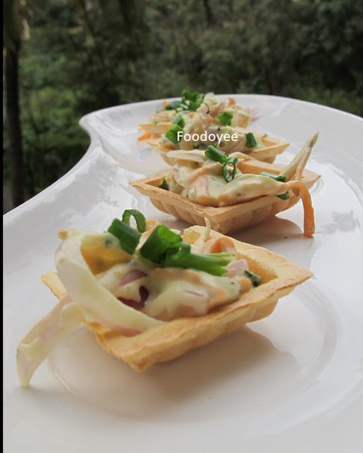 Cucumbers and Carrots on Canape snack | Canape and Mayonnaise snack