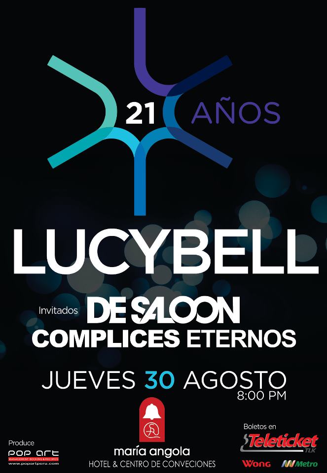 LUCYBELL +TOUR 21 AÑOS – Jueves 30 agosto @ C.C. Maria Angola ~ Felipe ...