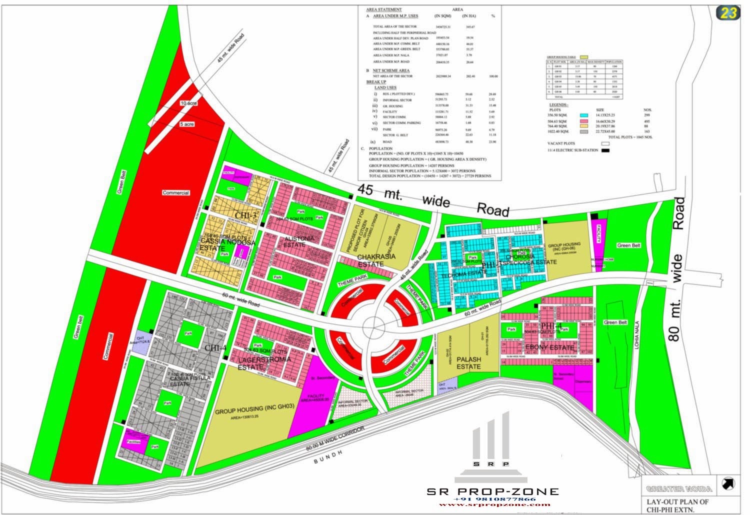 Layout Plan of CHI-PHI Extn Greater Noida HD Map