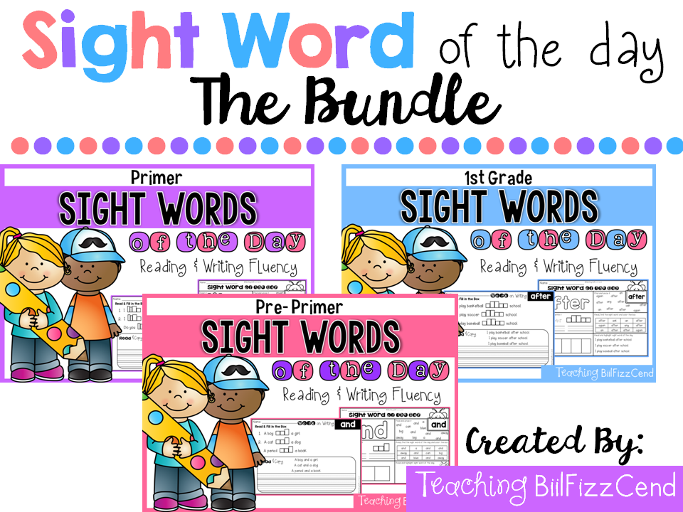 The Best of Teacher Entrepreneurs III: Sight Word of the Day Reading ...