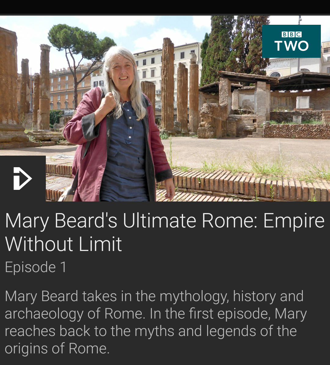 Tempi profondi: Reflecting on "Mary Beard's Ultimate Rome," one year later