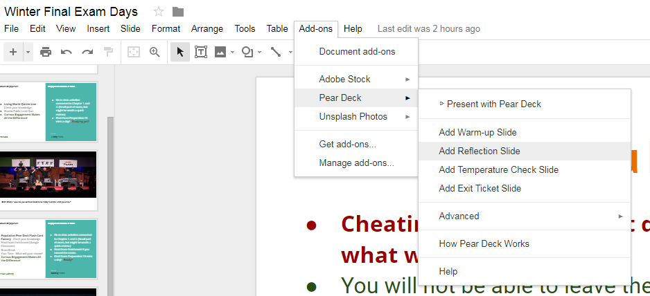Know Your Why!: Capturing Student Reflections in Google Slides - The ...