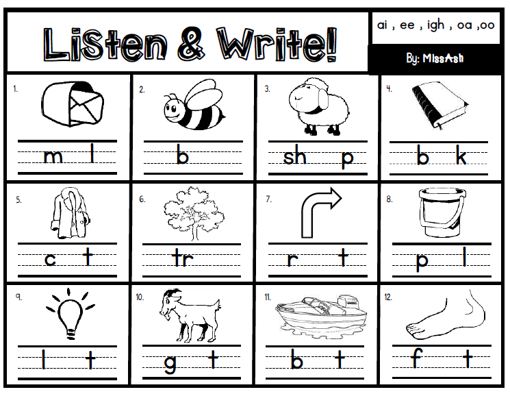 ASH THE TEACHER: Listen & Write Phonics Module