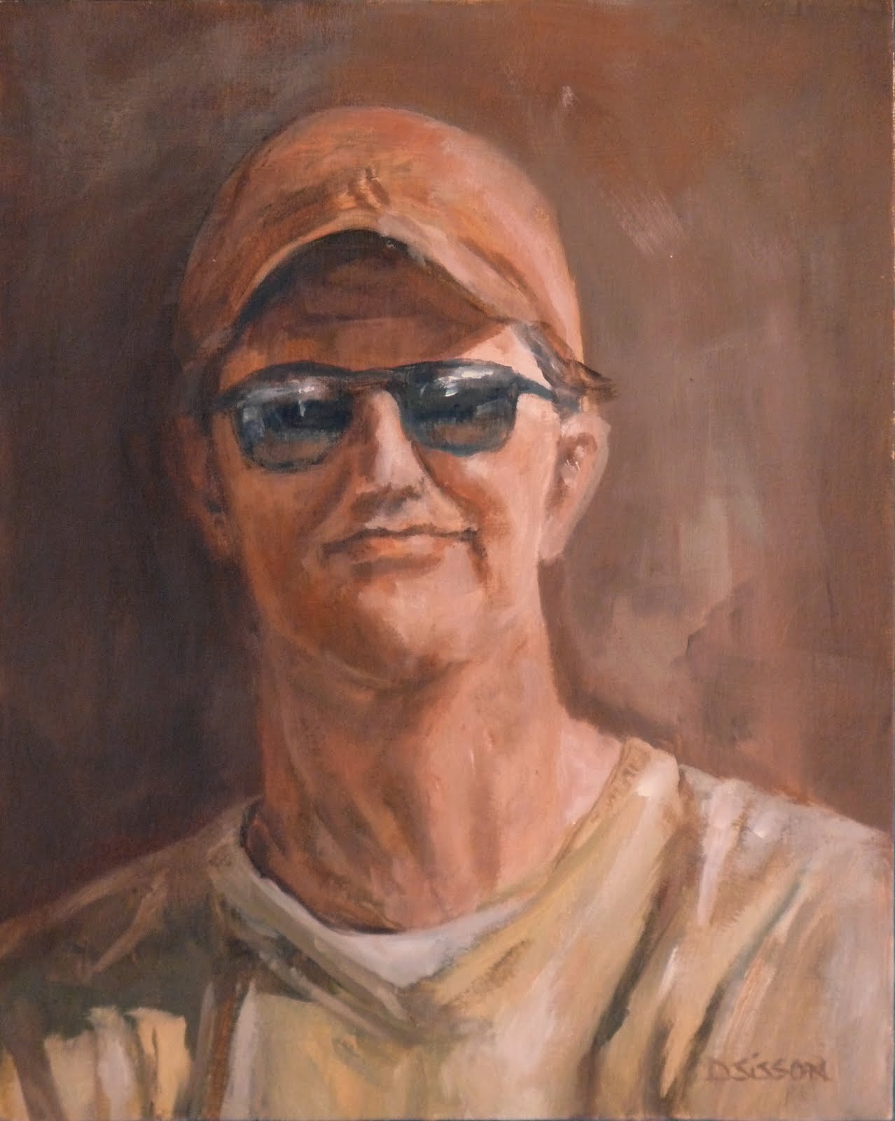 Daily Painting Projects: Sepia Portrait with Shades Oil Painting People ...