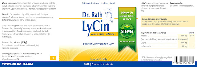LyCin™ zawiera lizynę i witaminę C ~ Kobieco Intymnie i Zdrowo