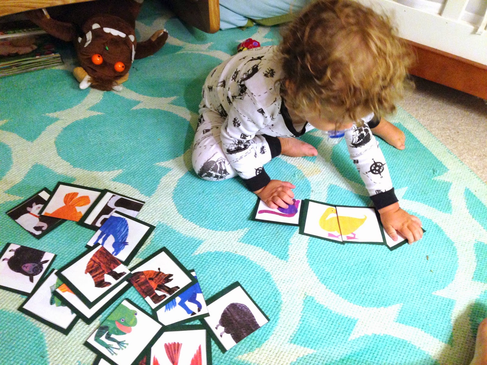 Ethan's Matching Cards // A Toddler Activity | Schue Love