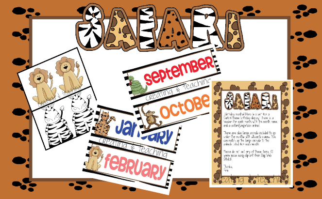 Safari Theme Birthday Bulletin Board Set | creating & teaching