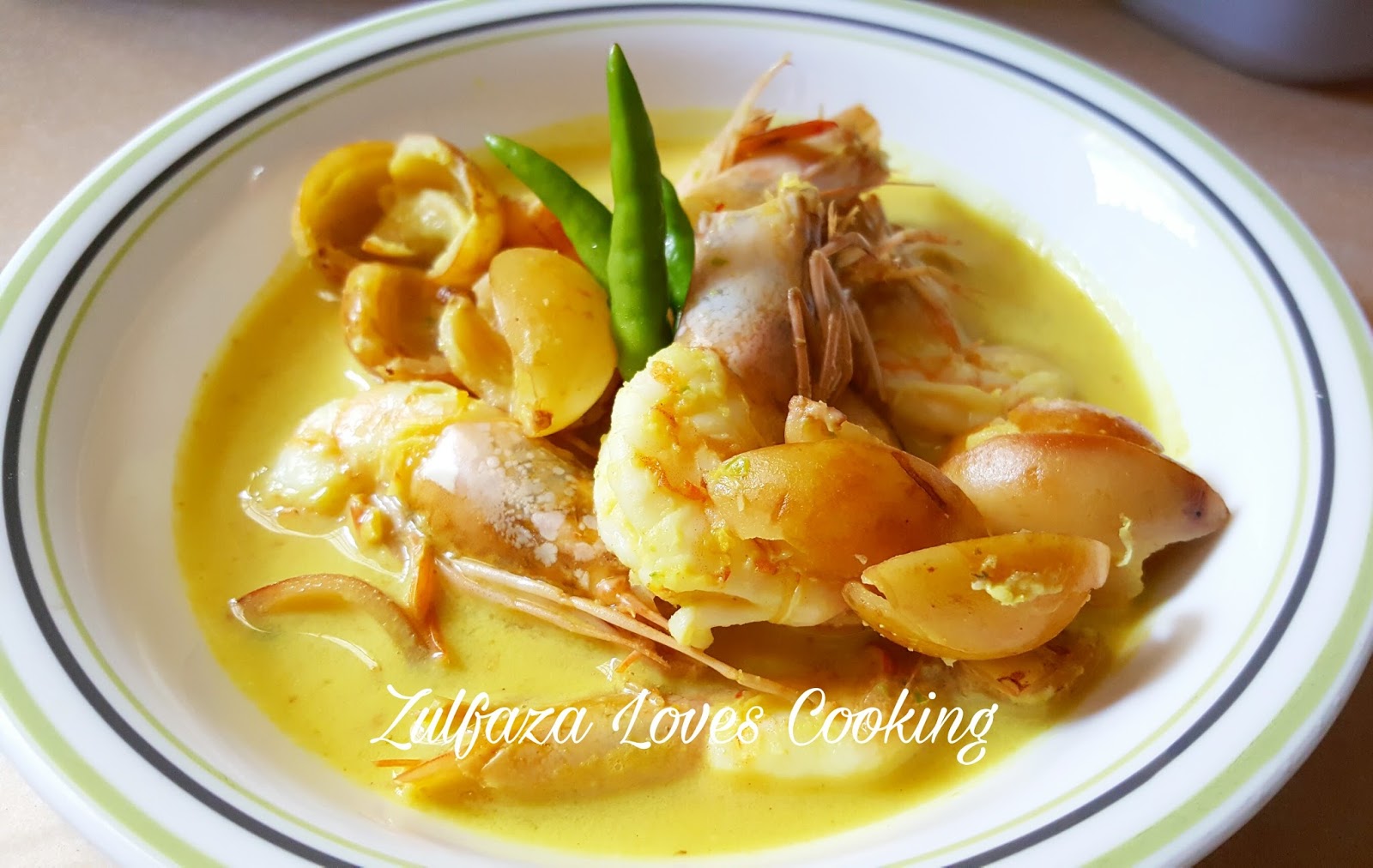 ZULFAZA LOVES COOKING: Masak lemak cili padi udang dengan kulit rambai