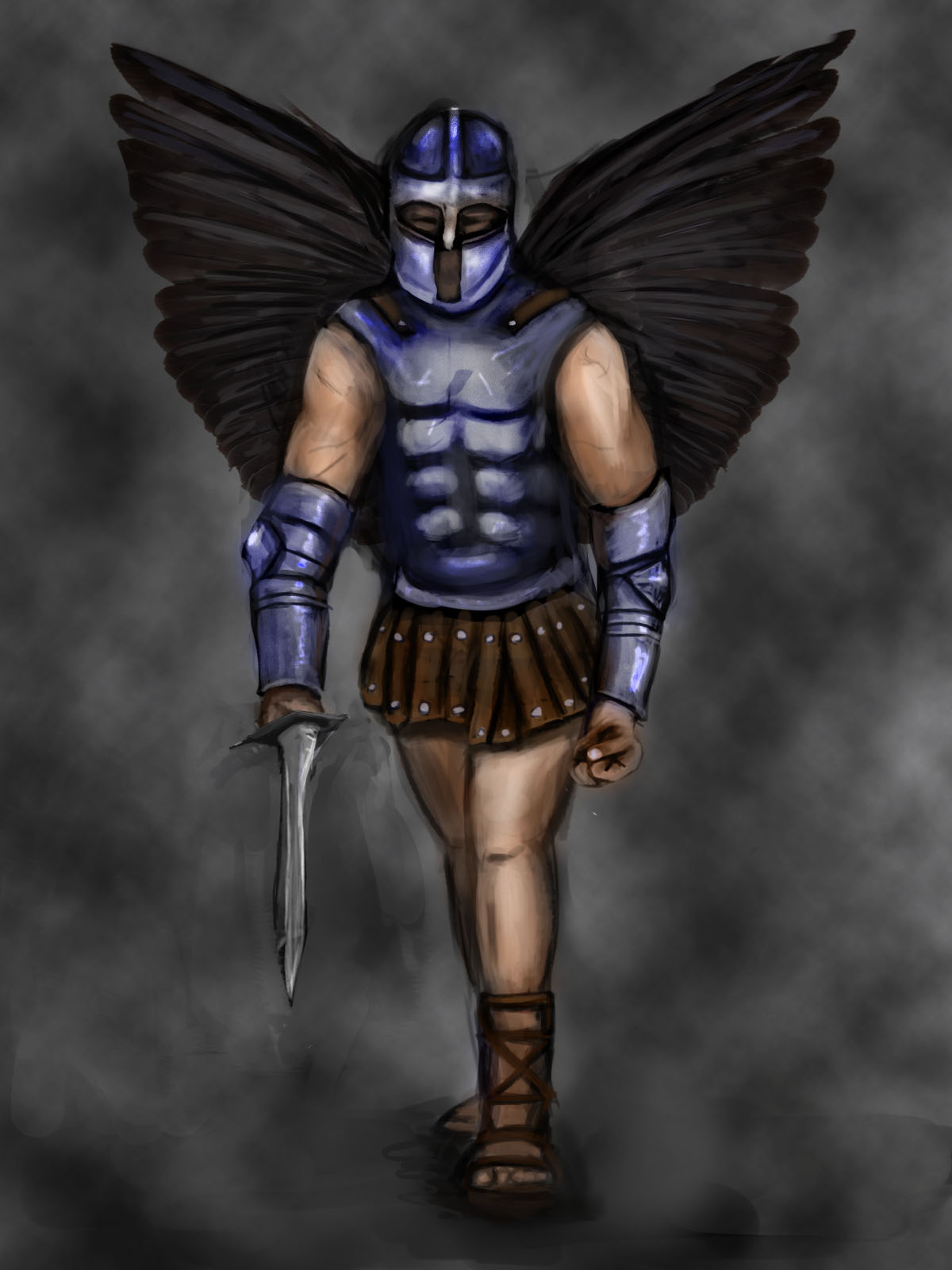 Digital painting daily: Flash Gordon: Hawkman concept art