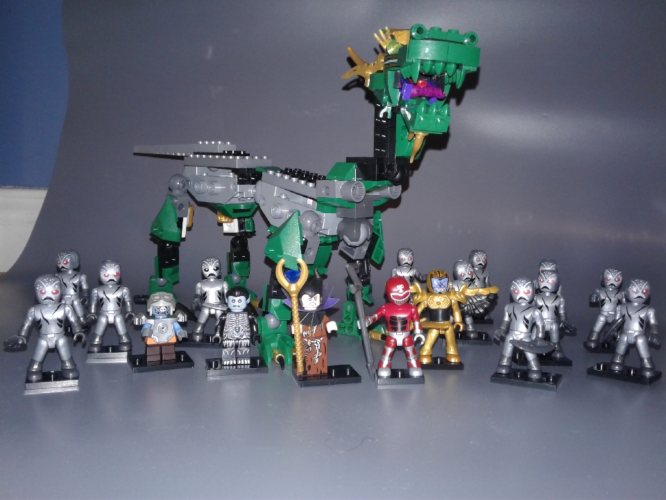 Mega Bloks Mighty Morphin Power Rangers 2016 - Custom Serpentera Zord ...