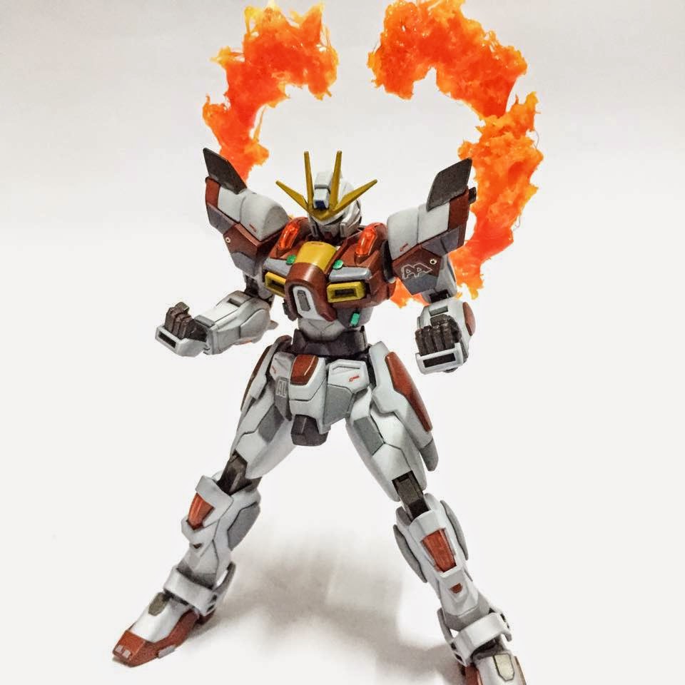 Custom Build: 1/144 Neo Build Burning Gundam + Tamashii Flame Effect ...