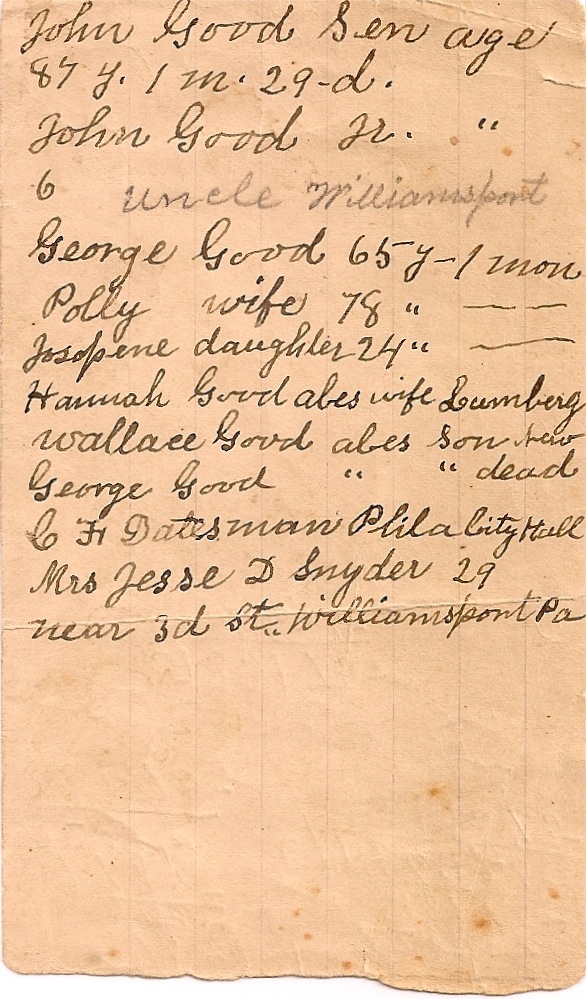 Who's Your Grammie?: John Good, Sr. (1787 -1872) Mystery solved