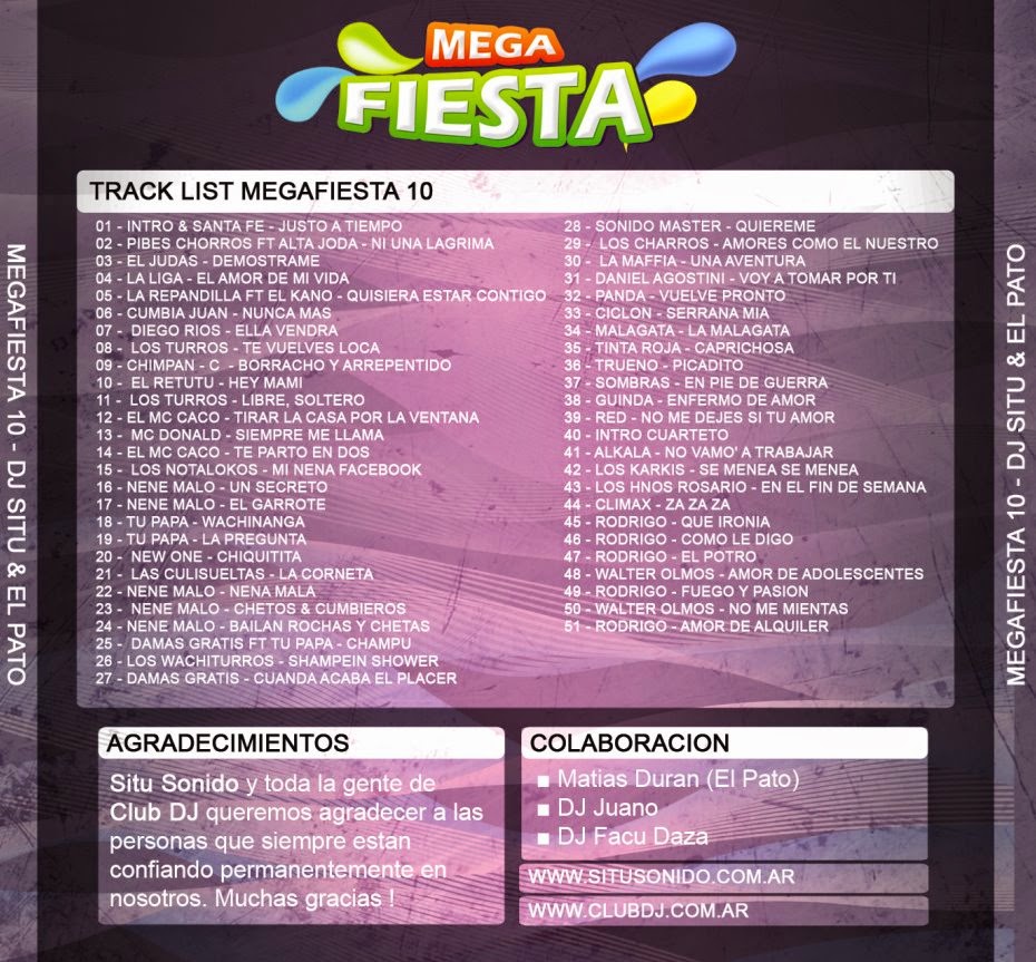Tus Caratulas: MEGA FIESTA VOL 10