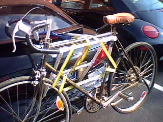 The Great Curve: Cheap and easy bike rack (for cars with spoilers)