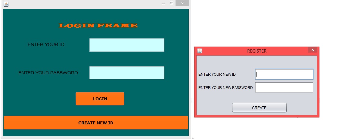 How To Create A Login Frame With Create New Id Option In Java ...