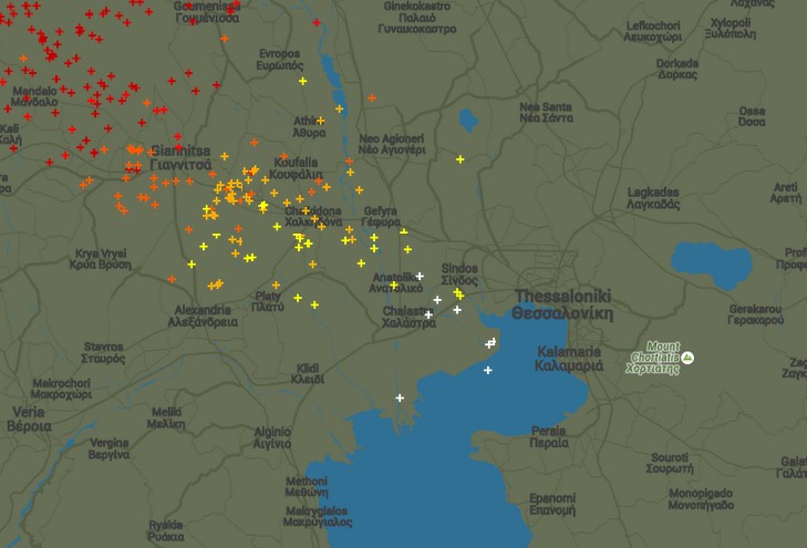 Weather News: Συμβαινει τωρα-Ηλεκτρικες εκκενωσεις δυτικα της Θεσσαλονικης!