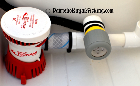 Palmetto Kayak Fishing: Deluxe DIY Kayak Bait Well with Light