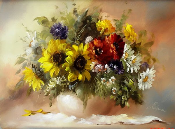 16 Amazing Flower Paintings by Szechenyi Szidonia | Bouquet Paintings