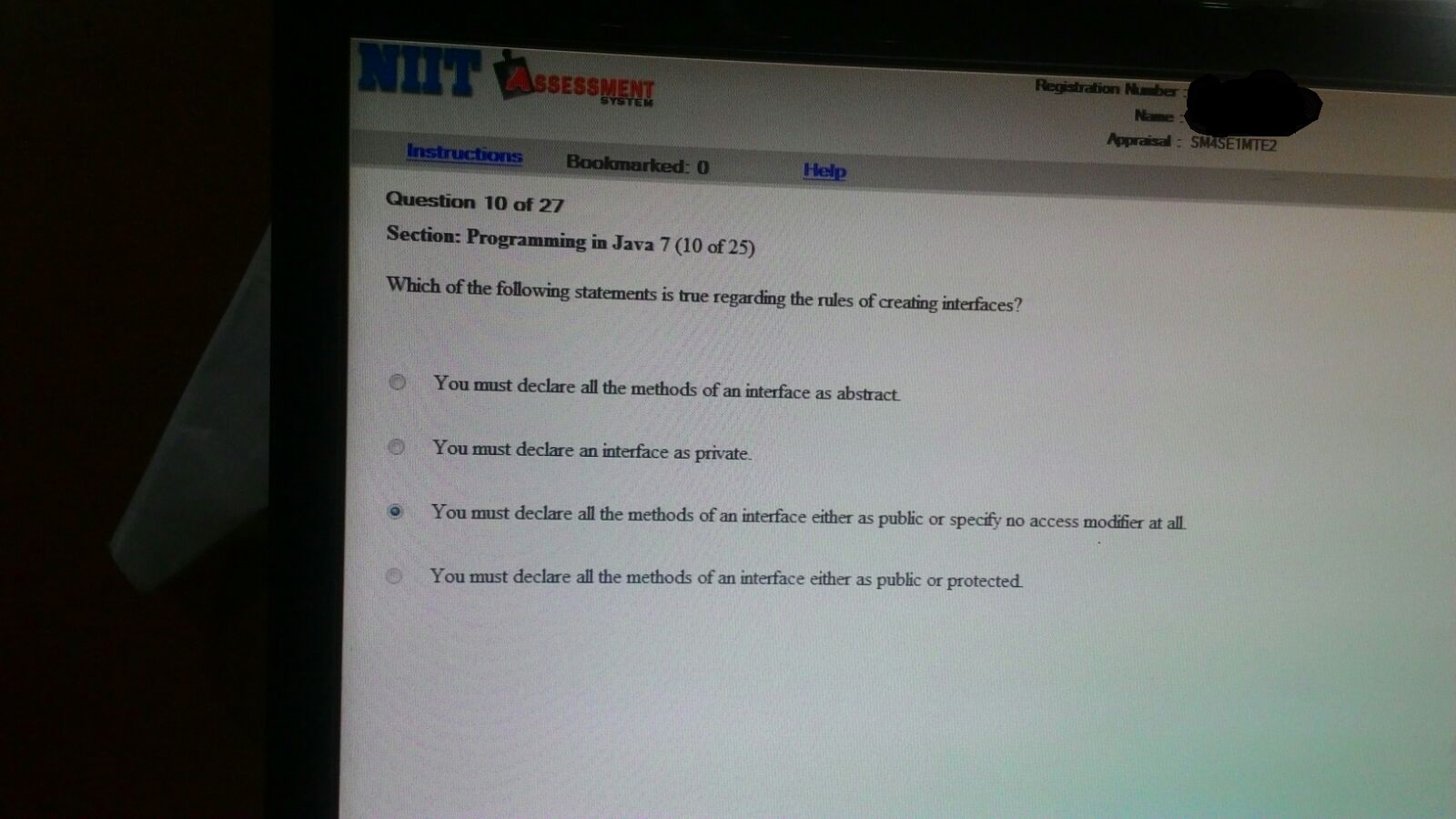GNIITSolution: NIIT Java Exam sem 4