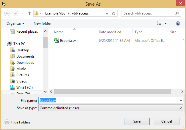 VB6 Ms Access Export Table Ke File CSV Comma Delimited Part 2 VB6 Ms Access Export Table Ke File CSV Comma Delimited Part 2