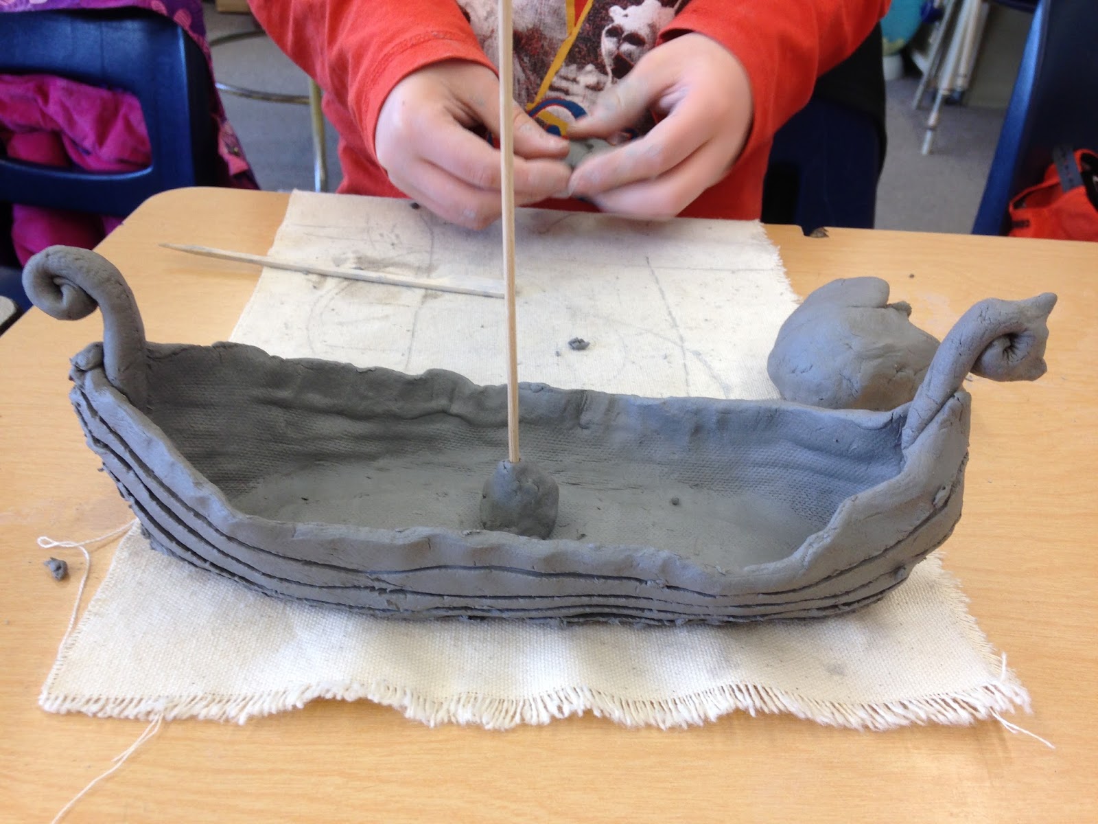 Art Sessions with Mary Deveau: CLAY VIKING SHIPS