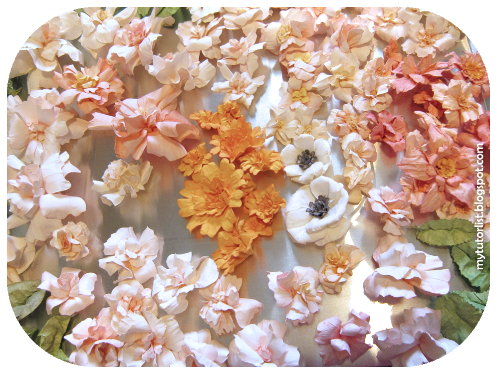 The Autumn Wedding: DIY Water Distressed Paper Flowers Tutorial