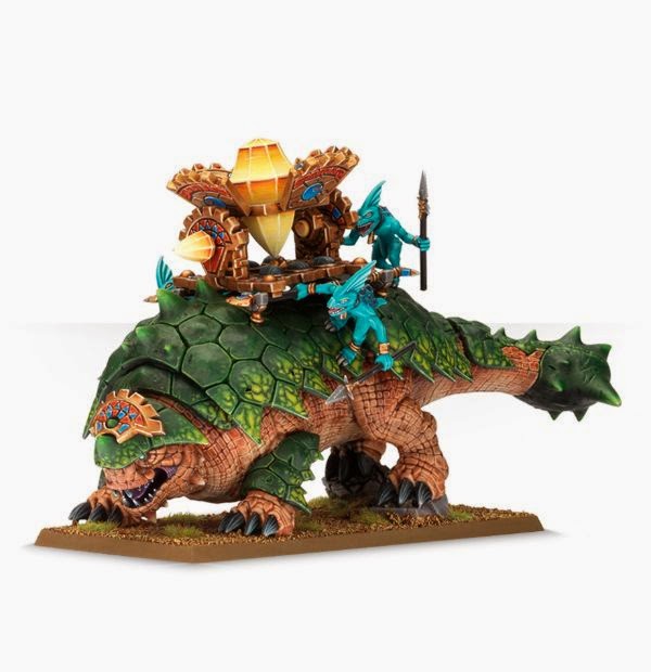 RED COMET: Warhammer Fantasy Lizardmen: Bastiladon with Ark of Sotek