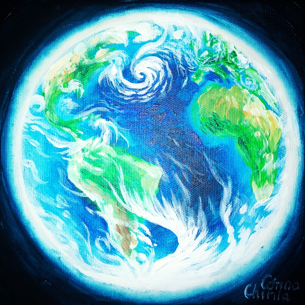 Grafica si pictura de Corina Chirila: Pamantul , Venus si Mercur