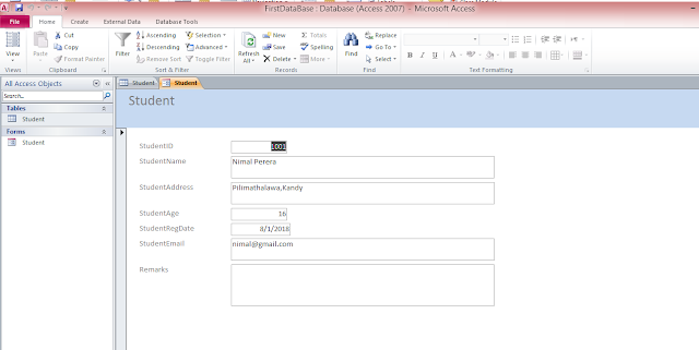MS Excel,MS Access,Google Sheet: How to create Access form to enter data