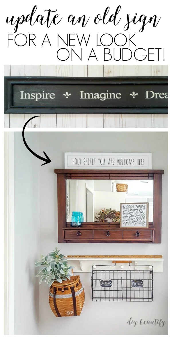 How to Recycle an Old Sign - DIY Beautify - Creating Beauty at Home