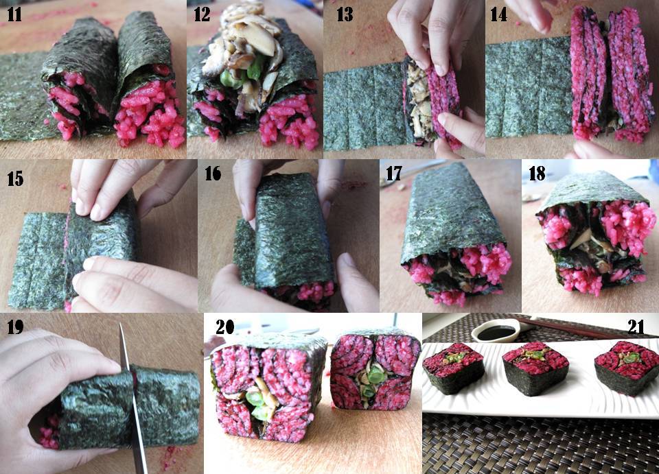 Foodiva's Kitchen: 5-Star Makeover: Beetroot Shikai Maki with Shiitake ...