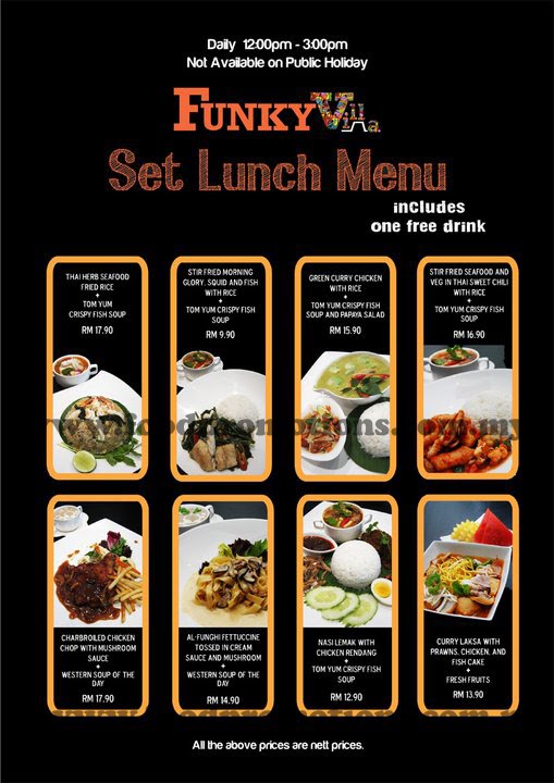 Food Street: Funky Villa Set Lunch Menu