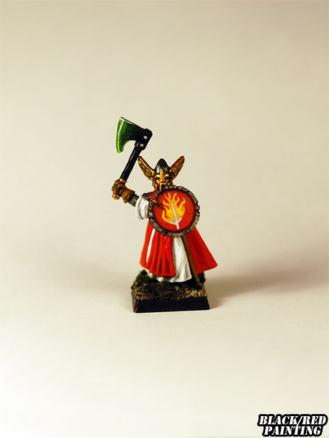 Black/Red painting studio: Alexei Draconis, cleric of Tempus