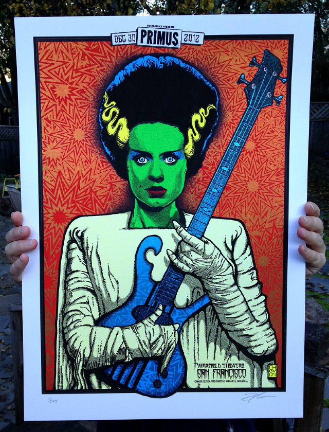 INSIDE THE ROCK POSTER FRAME BLOG: Tonight's Primus Poster from San ...