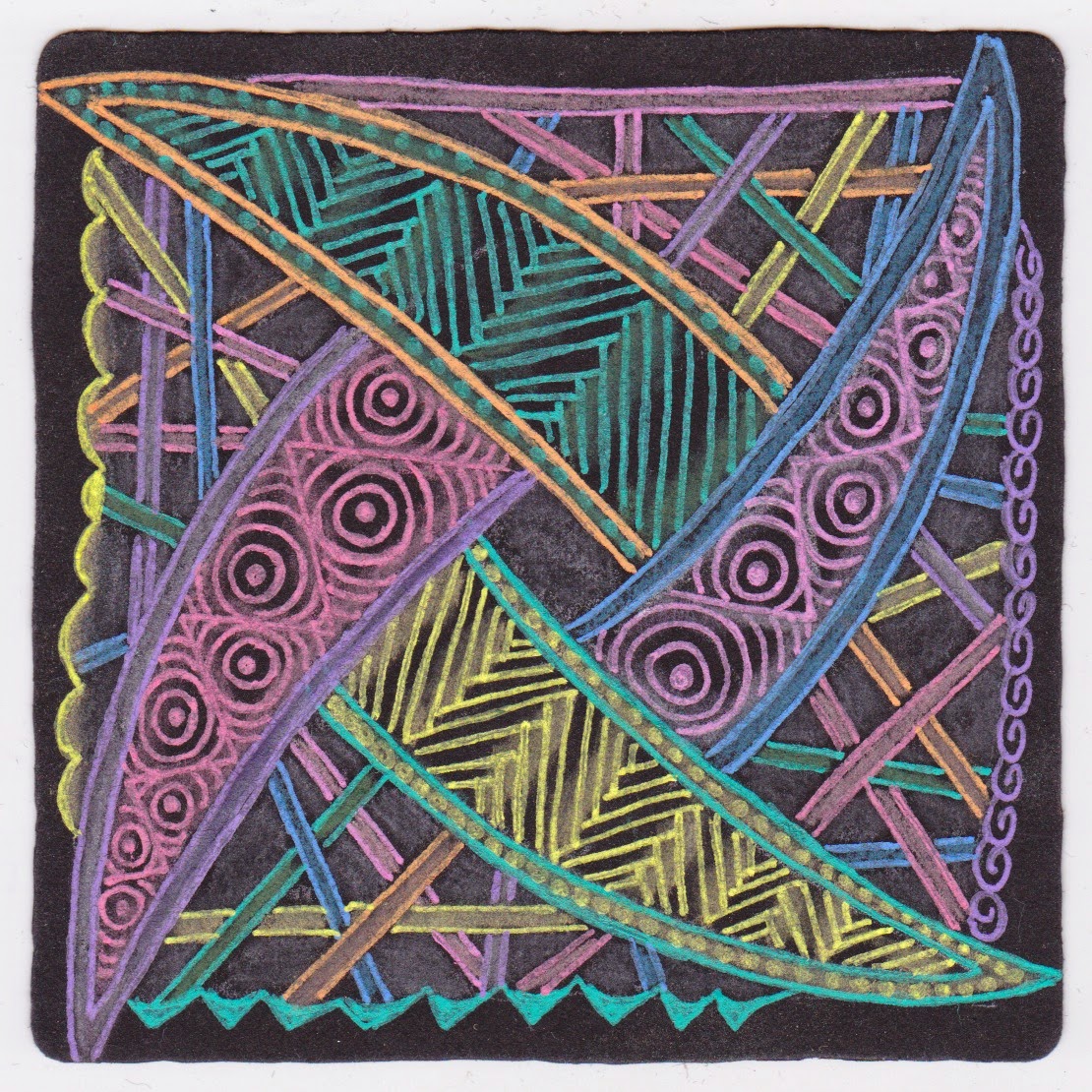 Tickled To Tangle: "It's a String Thing" #43 Tiles