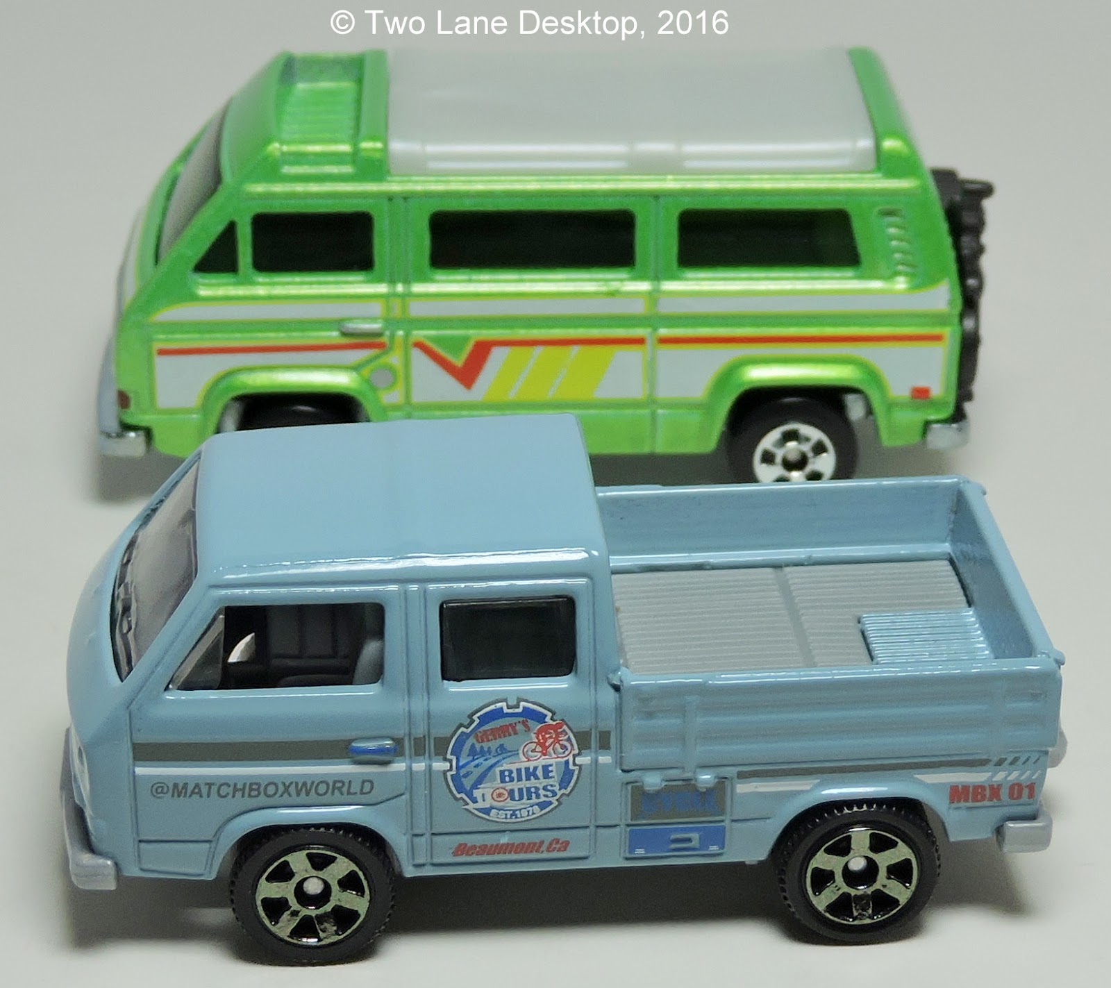 Matchbox VW Transport Pickup and Hot Wheels VW Sunagon