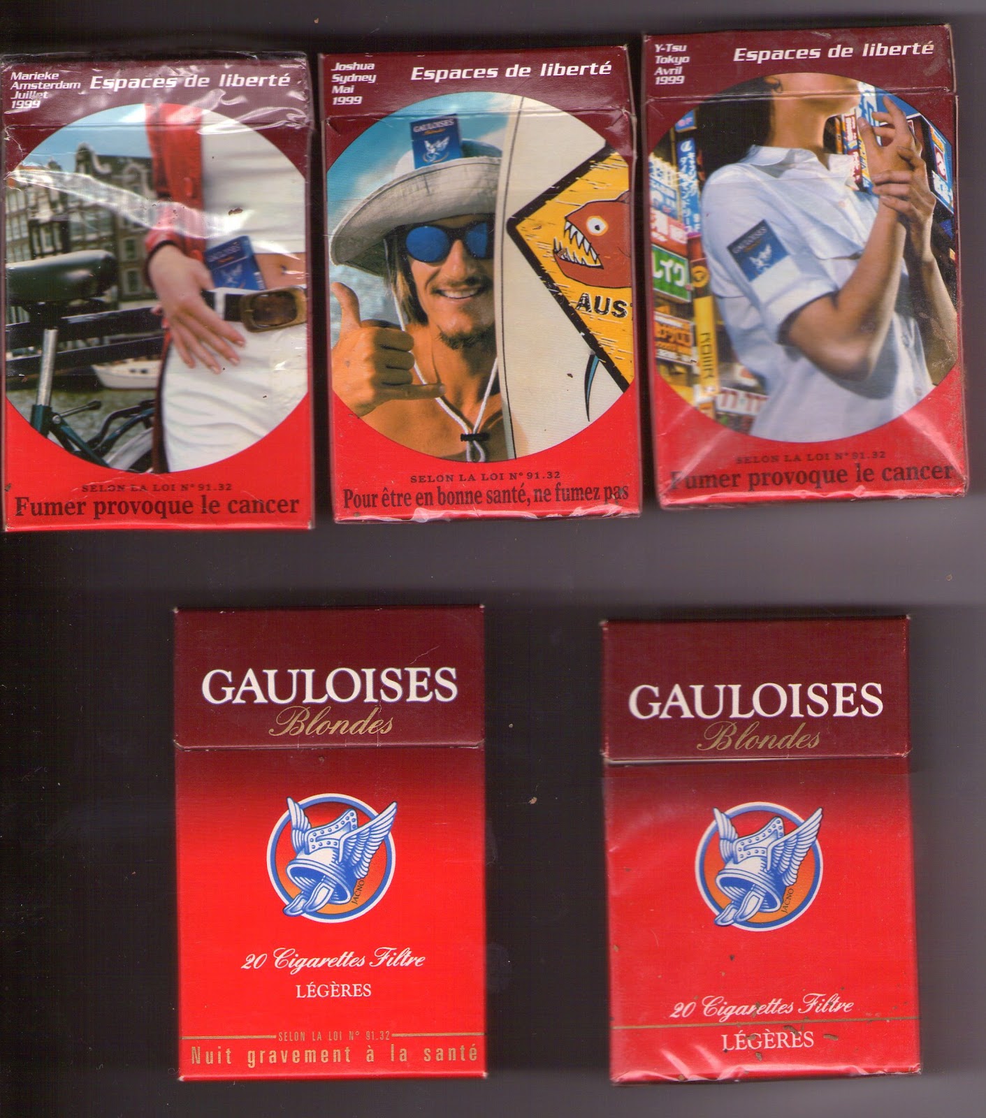 Ma Collection de paquets de cigarettes: GAULOISES + CAPORAL + TROUPE ...