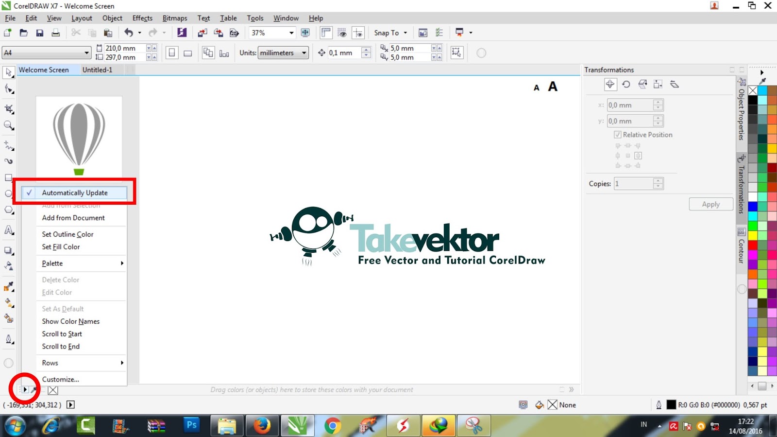 Cara Mematikan Update Otomatis Corel Draw x7 ~ TakeVektor | Tutorial ...