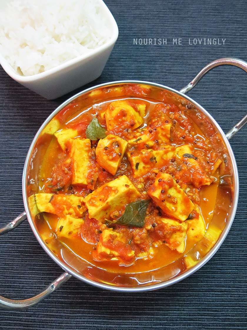 Nourish me lovingly: Paneer in tomato sauce (GF, V)