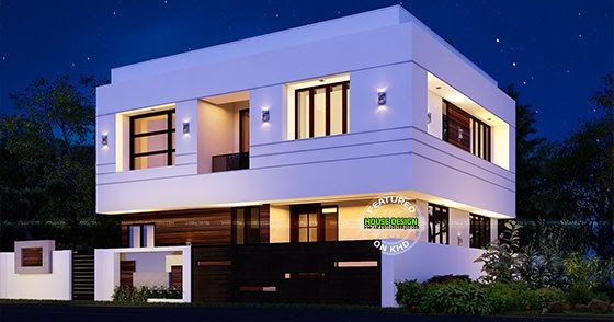 Box model home in 1570 sq-ft - Kerala Home Design and Floor Plans - 9K ...