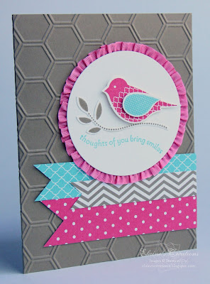 Elaine's Creations: Polka Dot Pieces Bird Card
