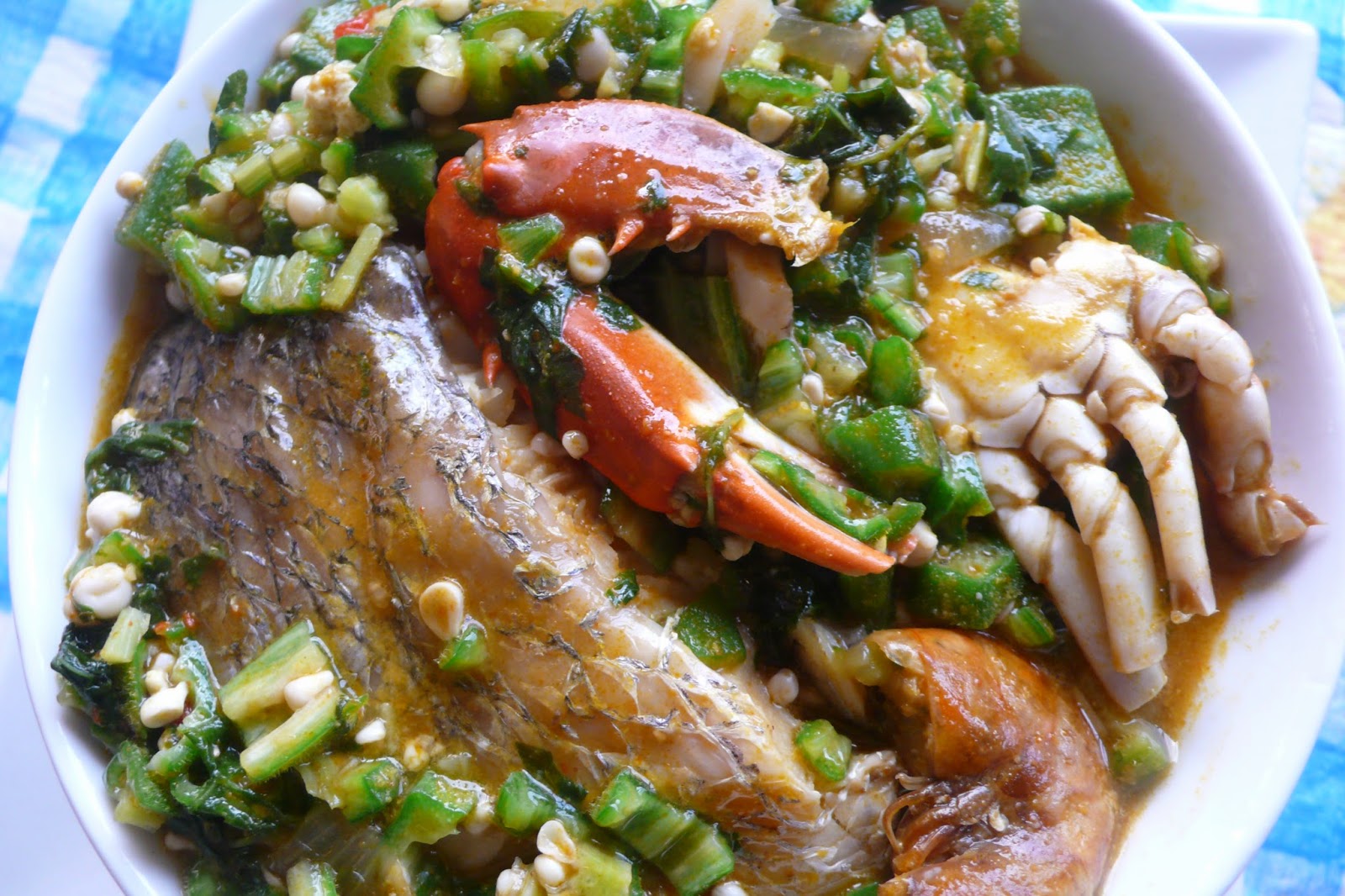FRESH SEA FOOD OKRO SOUP ~ Nigeria:Yesterday,Today and Tomorrow